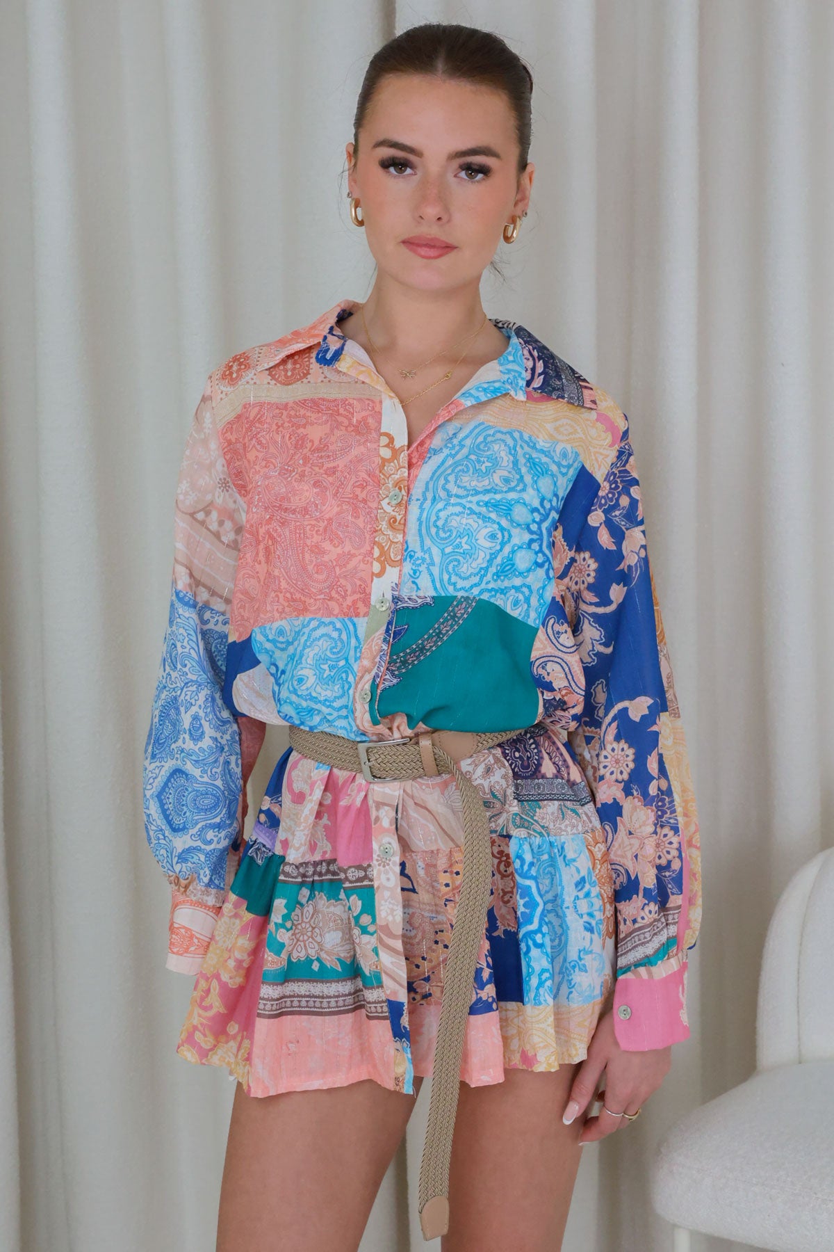 Womens Boho Print Button Up Smock Dress – Miss Moda Luxe