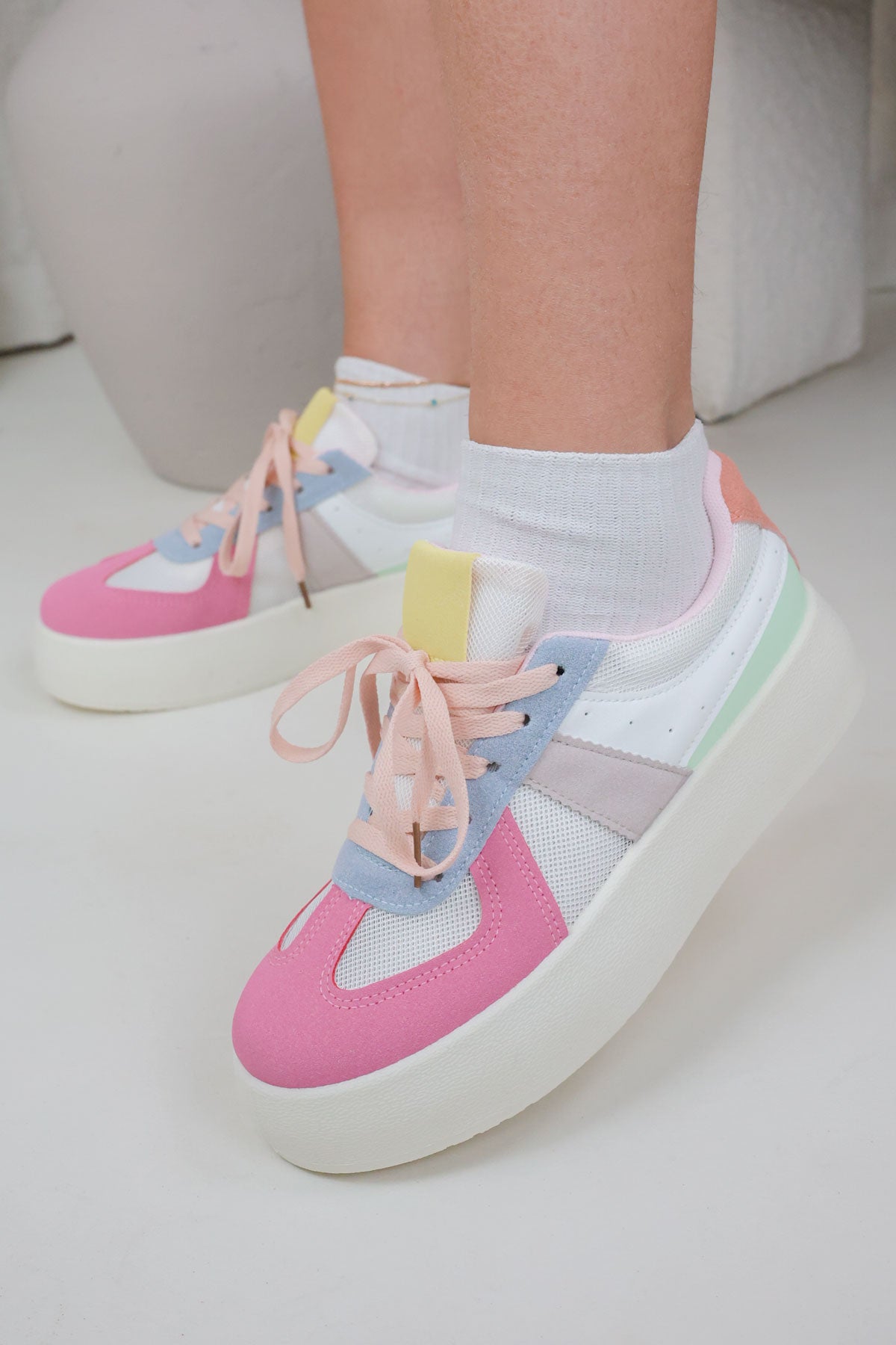 Women's Multi-Coloured Patterned Trainers - Miss Moda Luxe