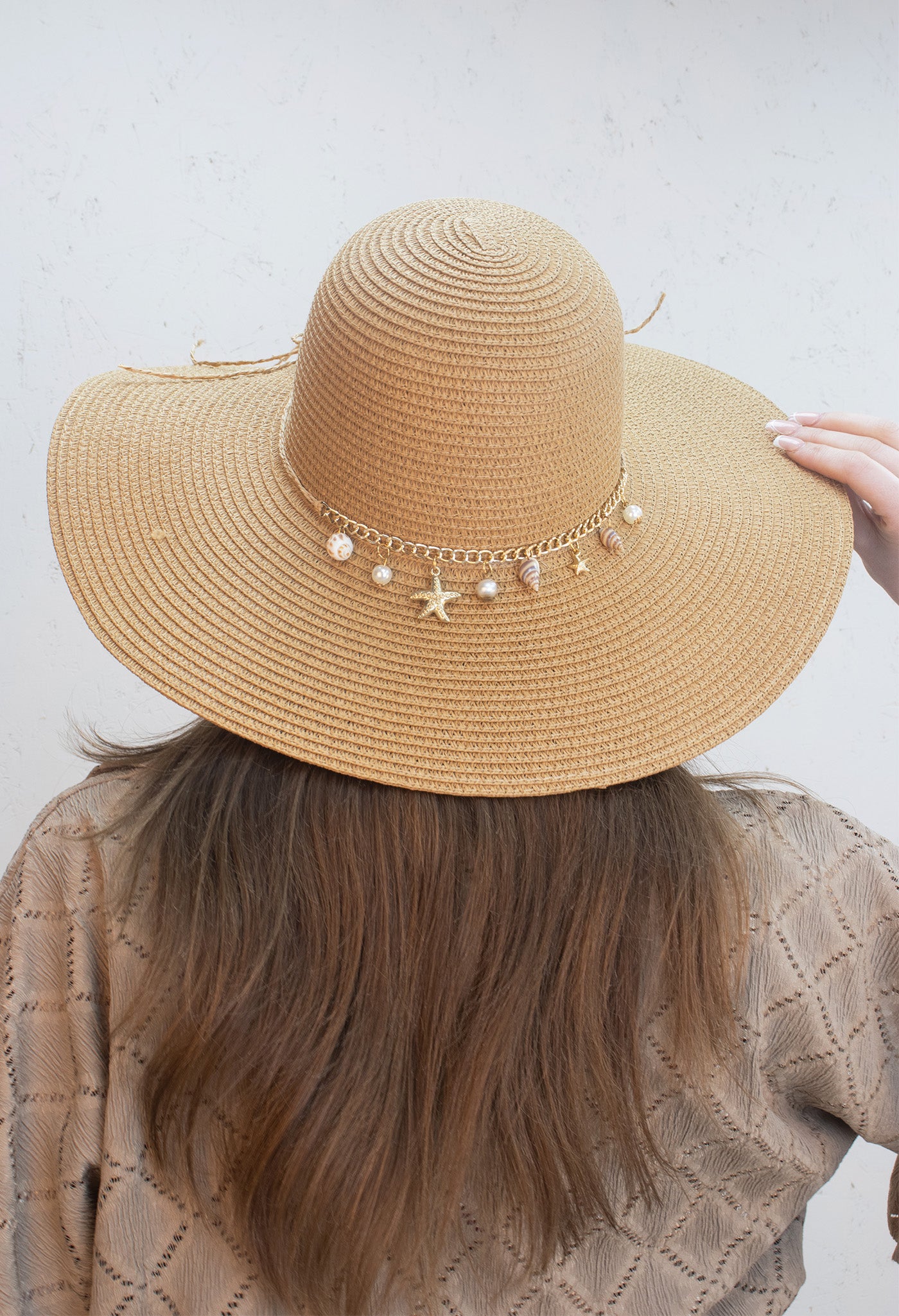 Womens Camel Straw Western Shell Detailing Summer Hat – Miss Moda Luxe